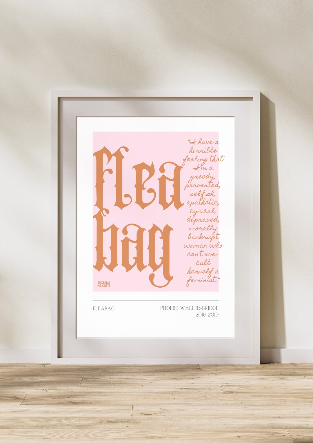 Fleabag | Wall Art Print | Living Room Art | Dorm Room Art | Pop ...