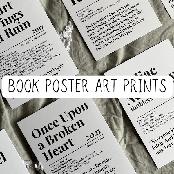Book Poster - Etsy