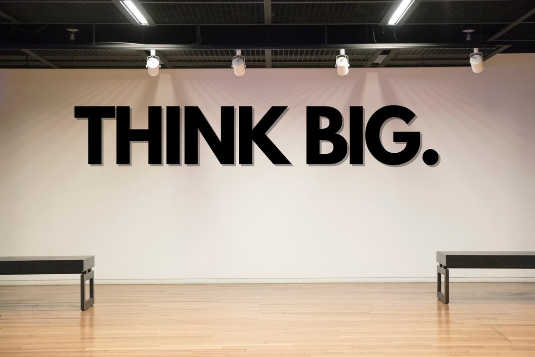 Think Big Office Decal / Dream Big Business Custom Sign / Office Wall ...