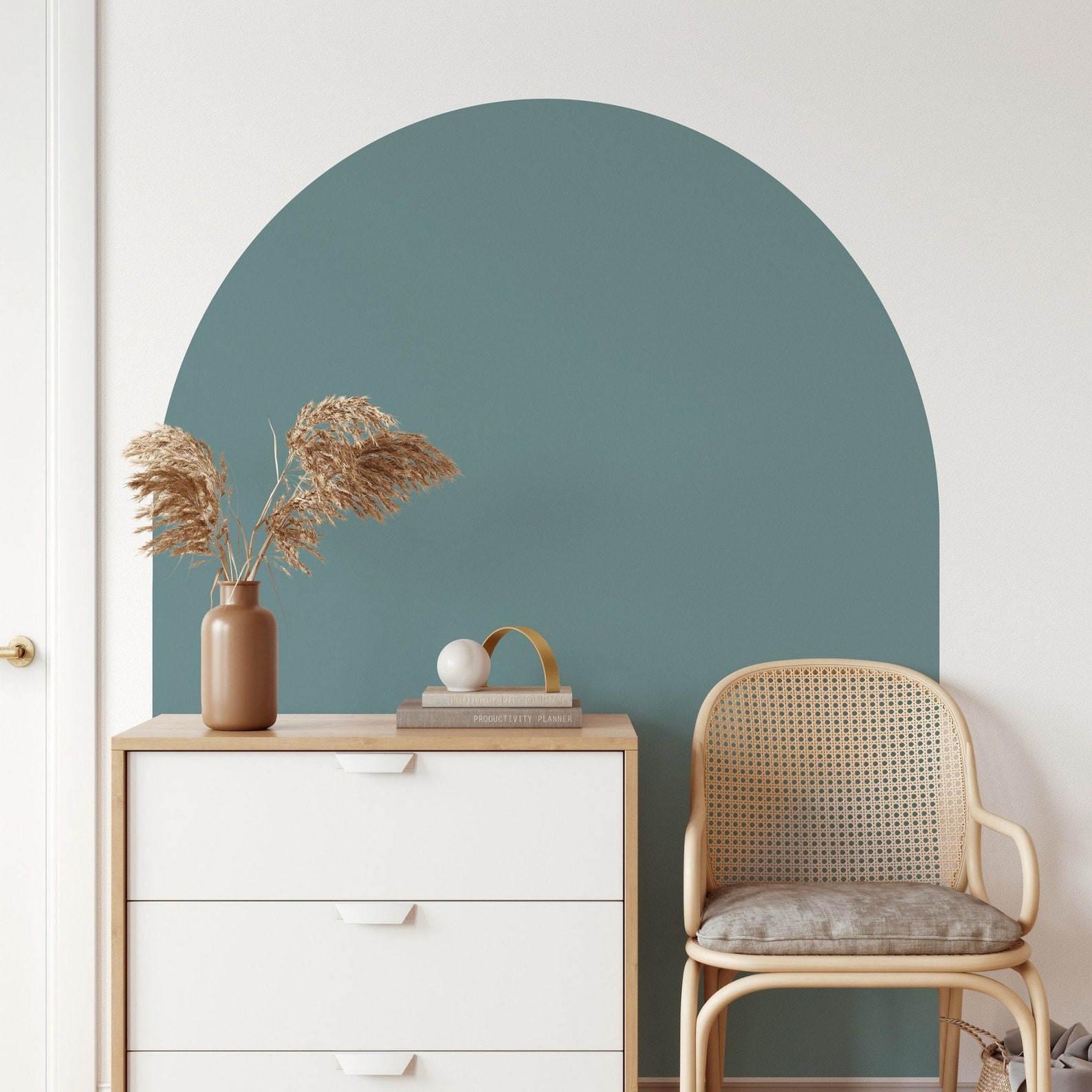 Arch Wall Decal / Color Block Mural / U-shape Decal / Bedroom | Etsy