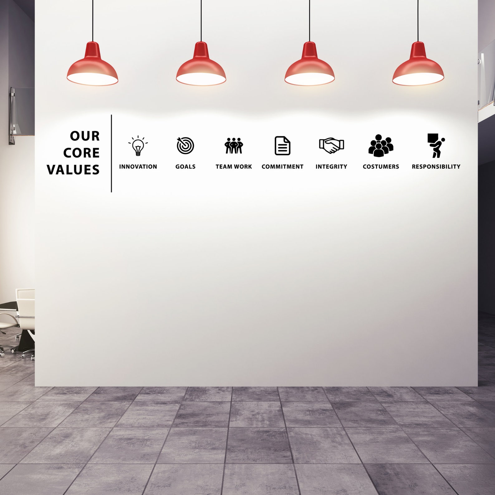 Customizable Core Values Decal / Business Values Custom Sign / - Etsy