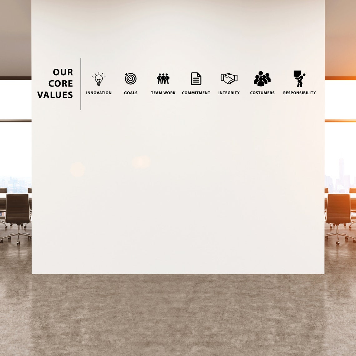 Customizable Core Values Decal / Business Values Custom Sign / - Etsy