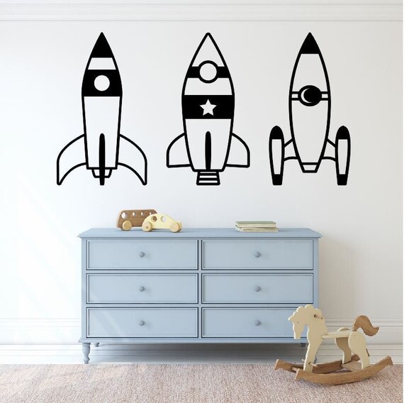 Rocket Ships Decal / Space Ship Sticker Decal / Customized | Etsy