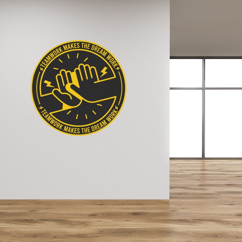Teamwork Makes the Dream Work Wall Decal / Business Values - Etsy