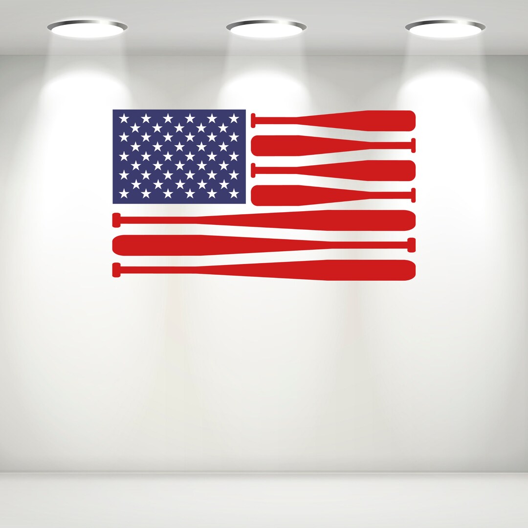 Baseball Flag Decal / Baseball Sticker / Baseball Home Decor - Etsy