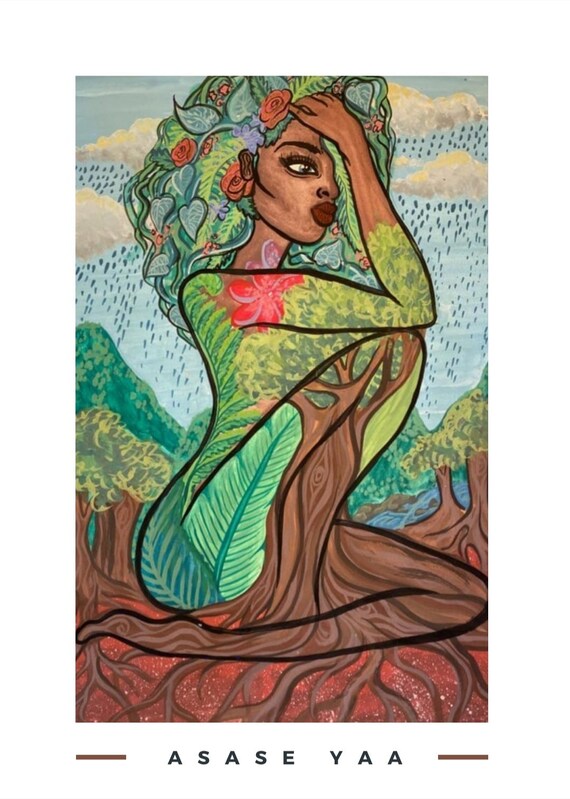 Asase Yaa Goddess Greeting Card | Etsy