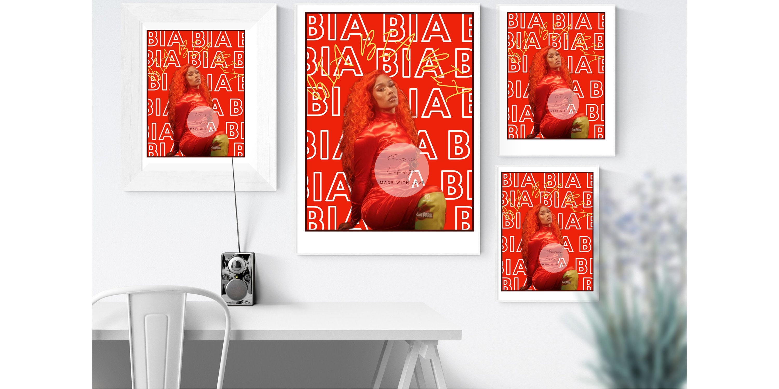 BIA Poster Red Poster Female Rapper BIA BIA Rappers - Etsy