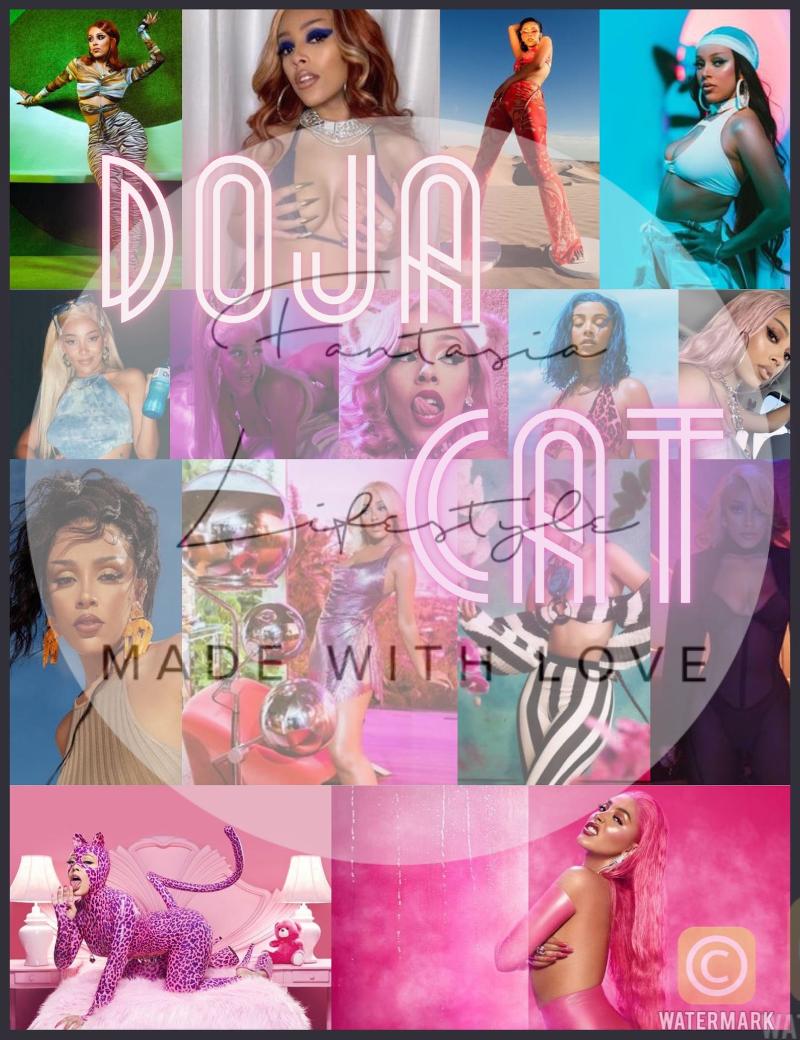 Doja Cat Poster| Aesthetic Collage| Printable Wallpaper/poster| Digital ...