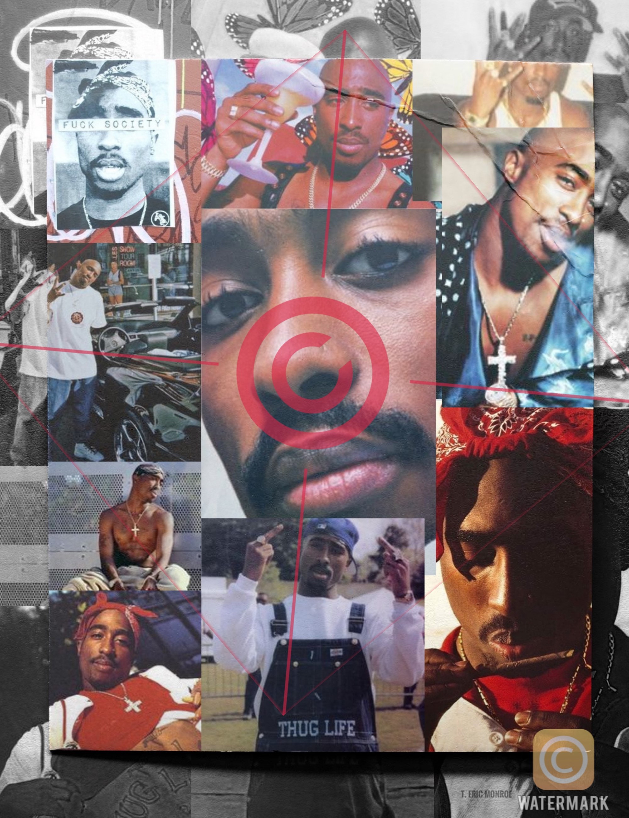 Tupac Poster / Tupac Aesthetic Collage/ Tupac Aesthetic Poster/ Digital ...