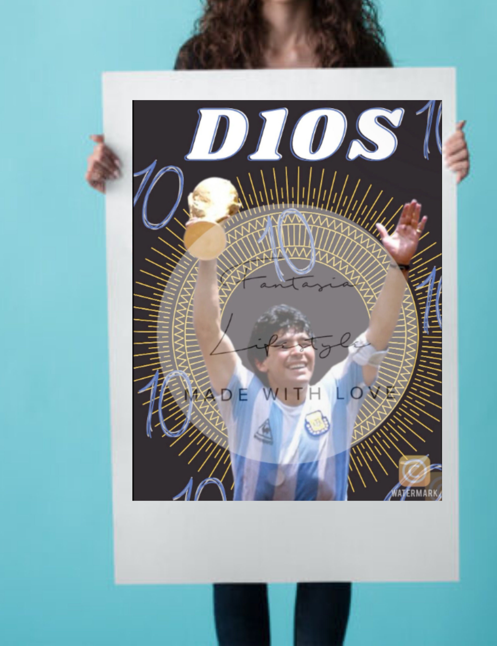 Diego Maradona| Aesthetic Poster| D10S| Soccer Poster| Digital Print| Soccer| Maradona ...