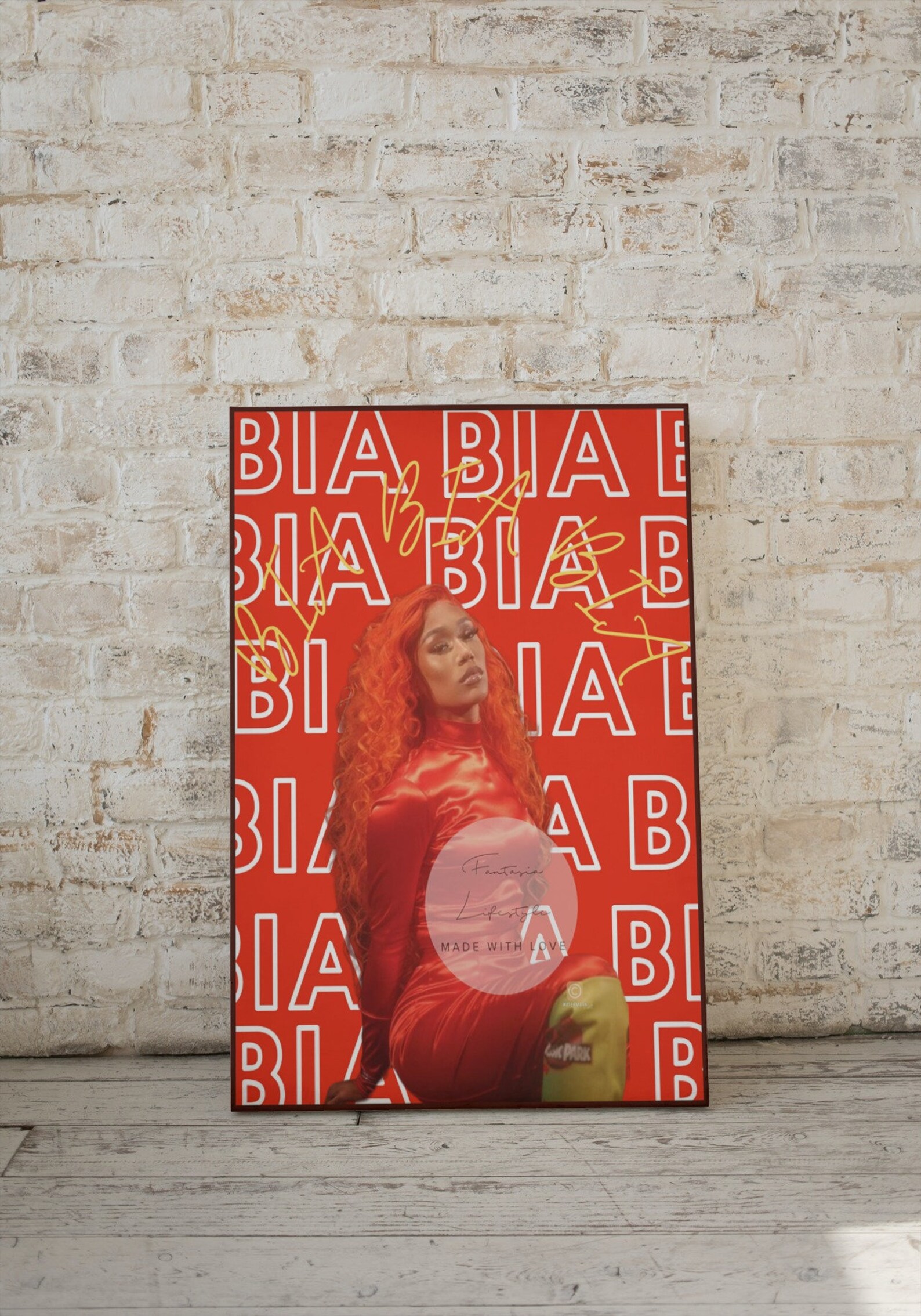 BIA Poster Red Poster Female Rapper BIA BIA Rappers - Etsy