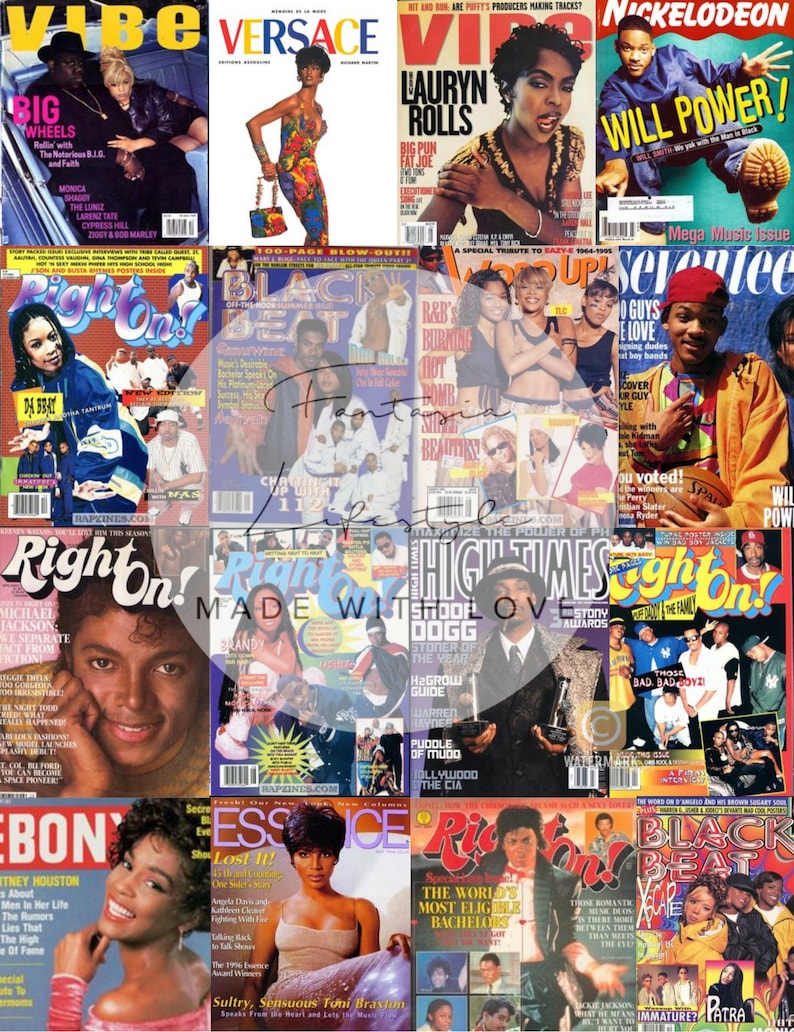 90's Magazines Aesthetic Printable Wallpaper/poster - Etsy