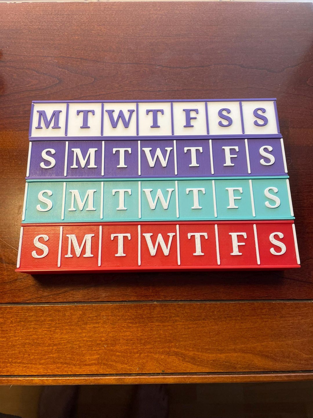 7 Day Custom Pill Box / Large Daily Pill Organizer / Sliding Lid Pill ...