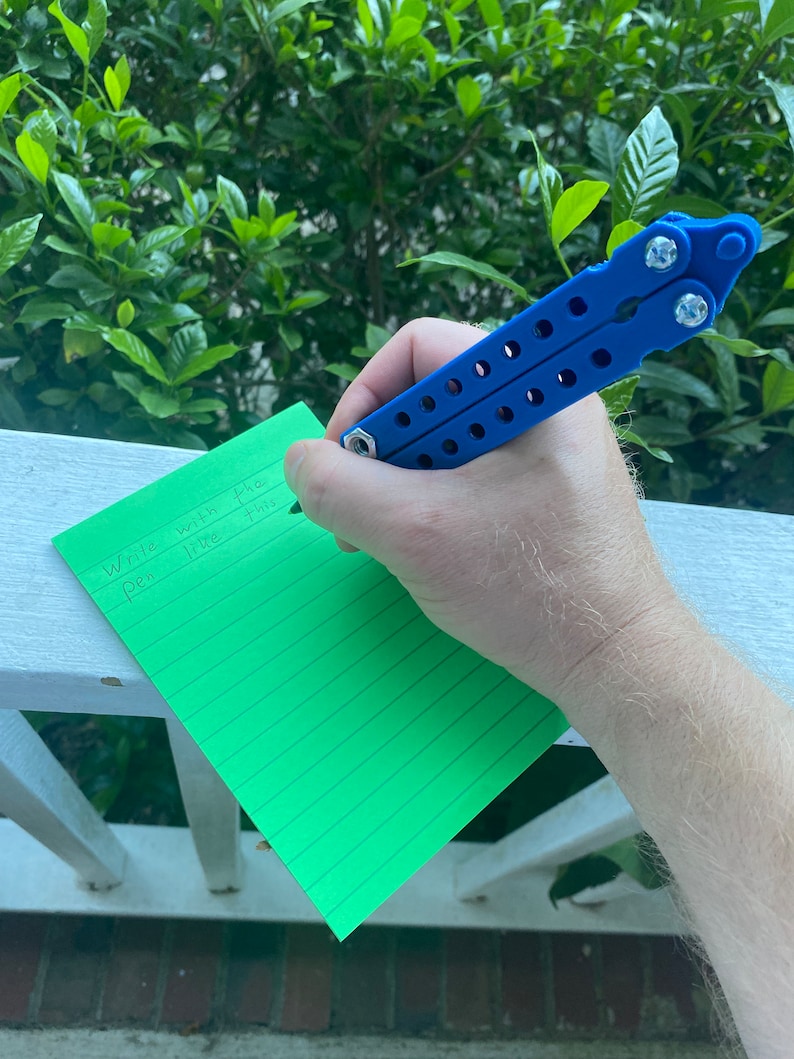 Balisong (butterfly Knife) Pen - Fidget Toy That Really Writes! - Etsy
