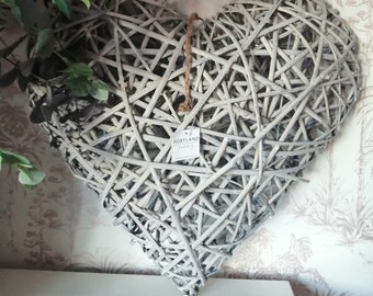 Large Wicker Heart | Etsy UK