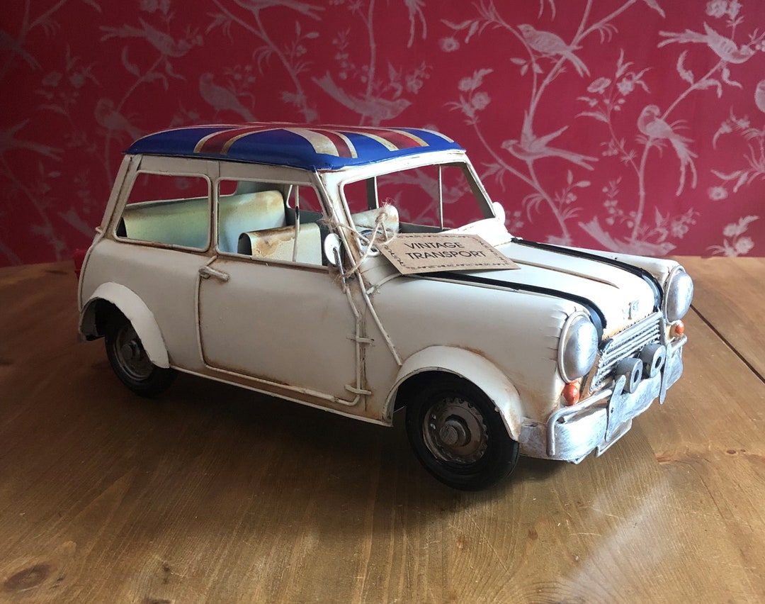 Vintage Metal Mini Rally Car: Union Jack Design, Gift Boxed 32cm Great ...