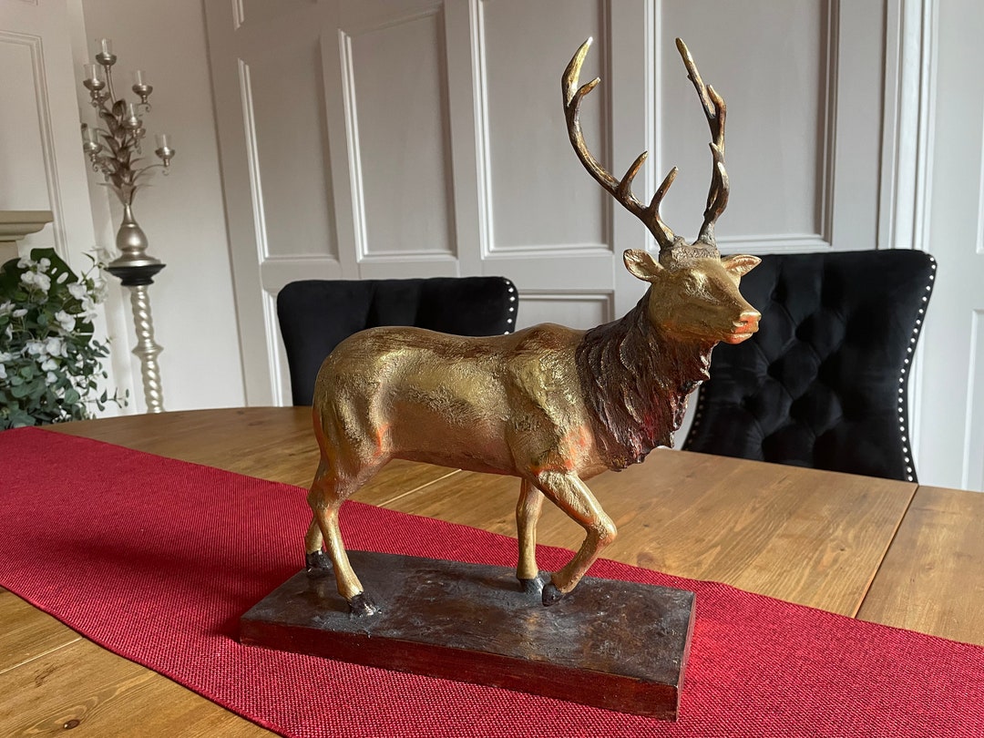 Stag Ornament, Glorious Large Gold Stag Ornament. - Etsy UK