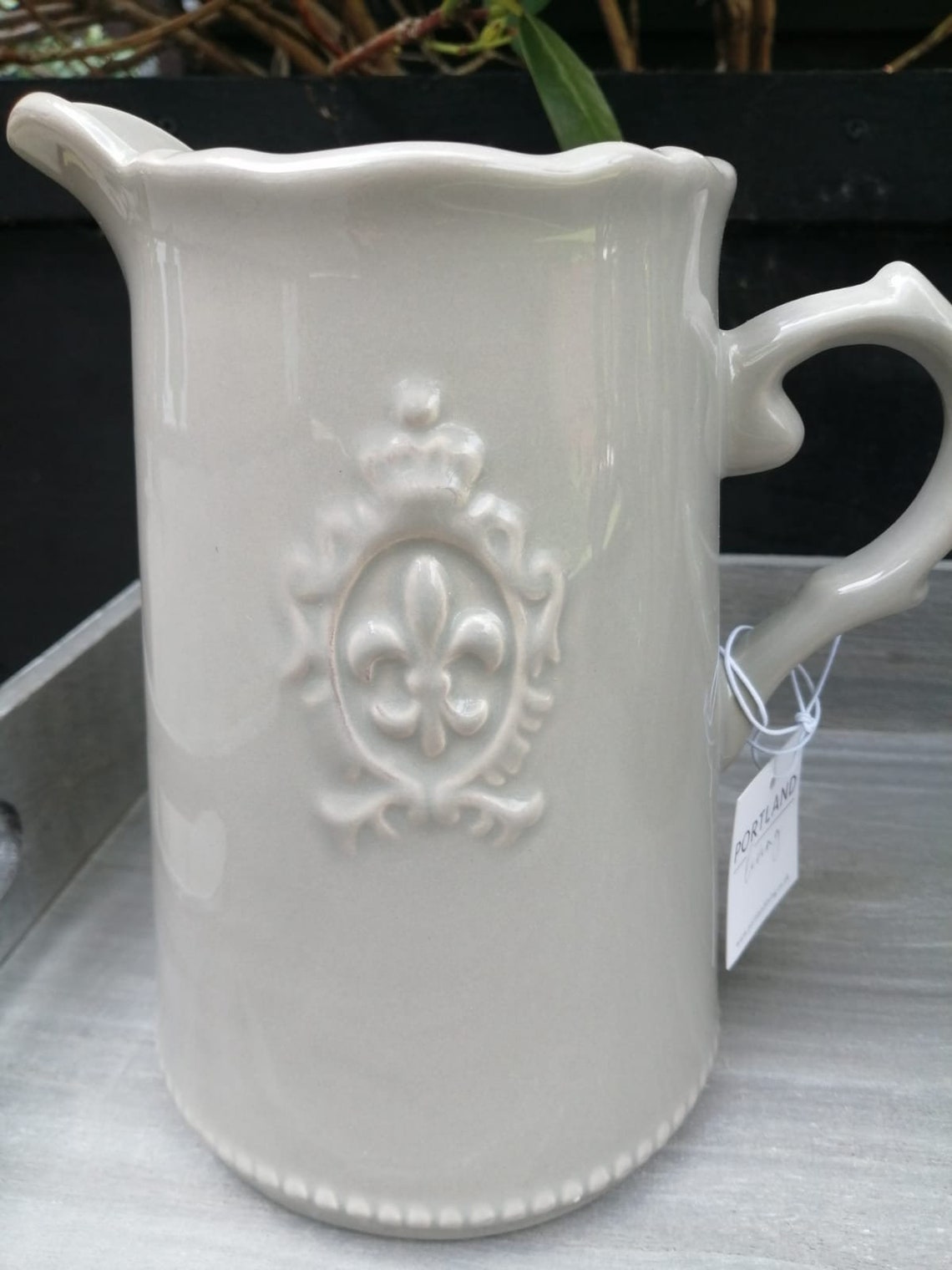 Grey Jug. Gorgeous French Country Style Grey Ceramic Jug - Etsy UK