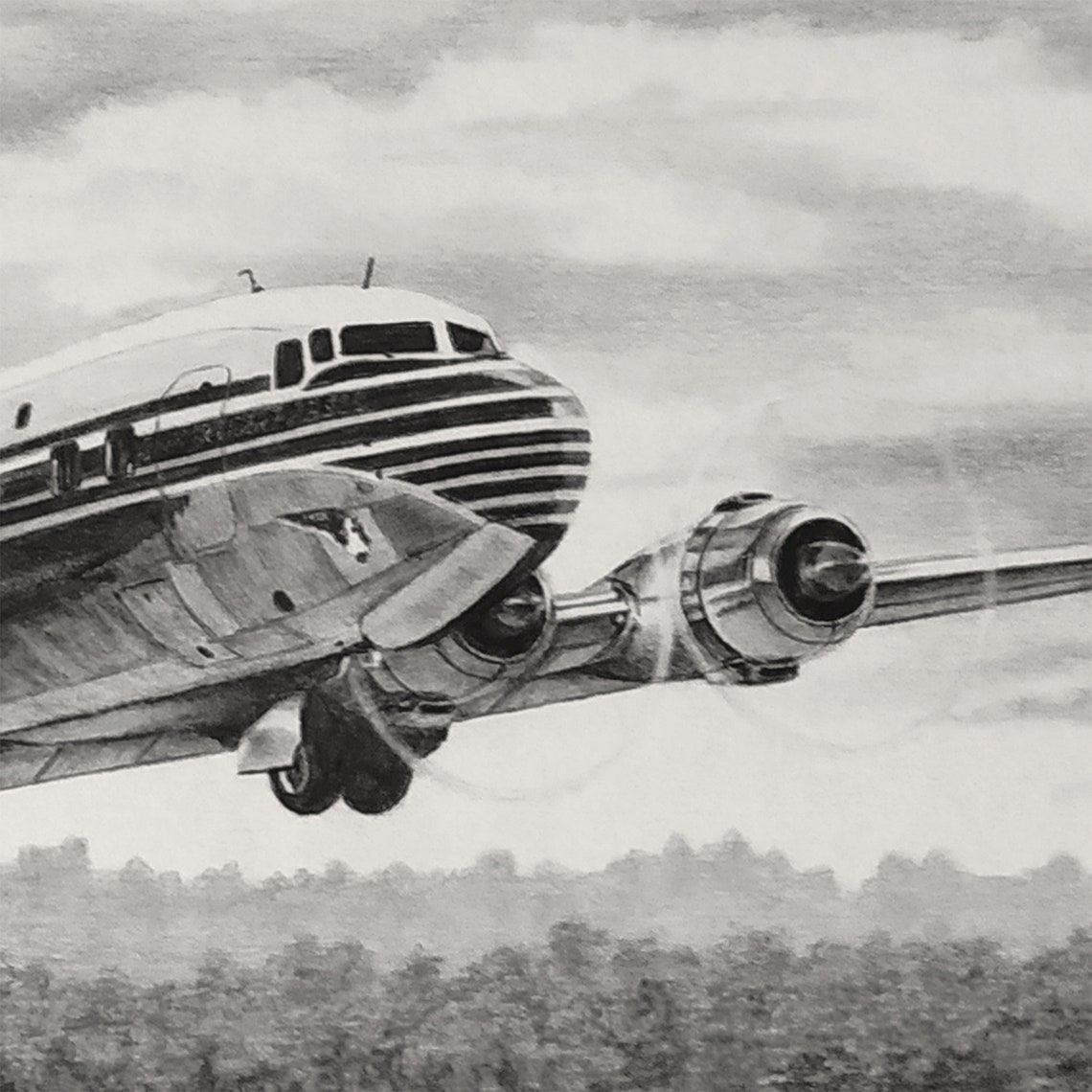 Douglas DC-6 Original Pencil Drawing / Aviation Art - Etsy Ireland