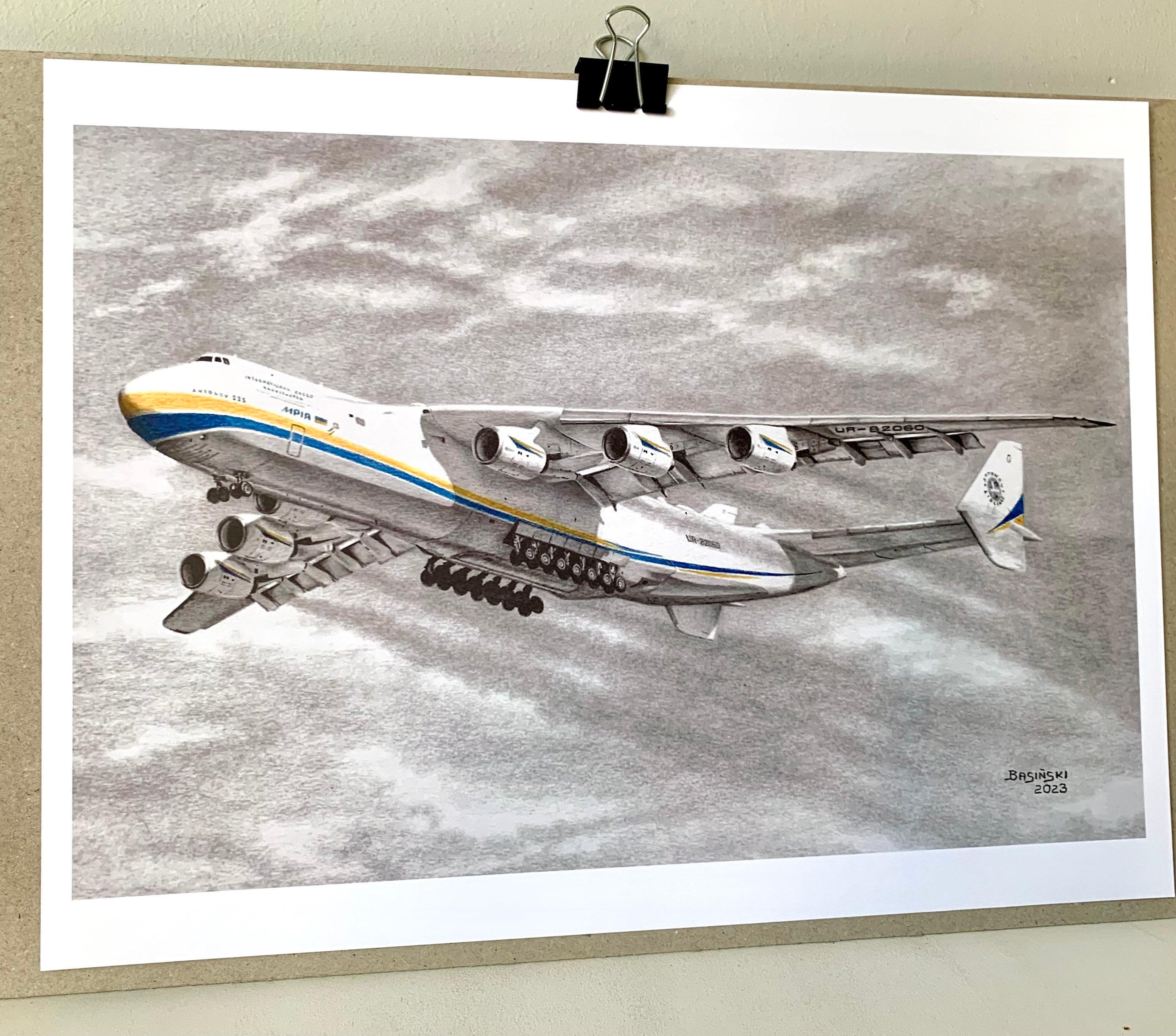 Antonov An-225 Mriya Pencil Drawing Print 40x30 Cm - Etsy Canada