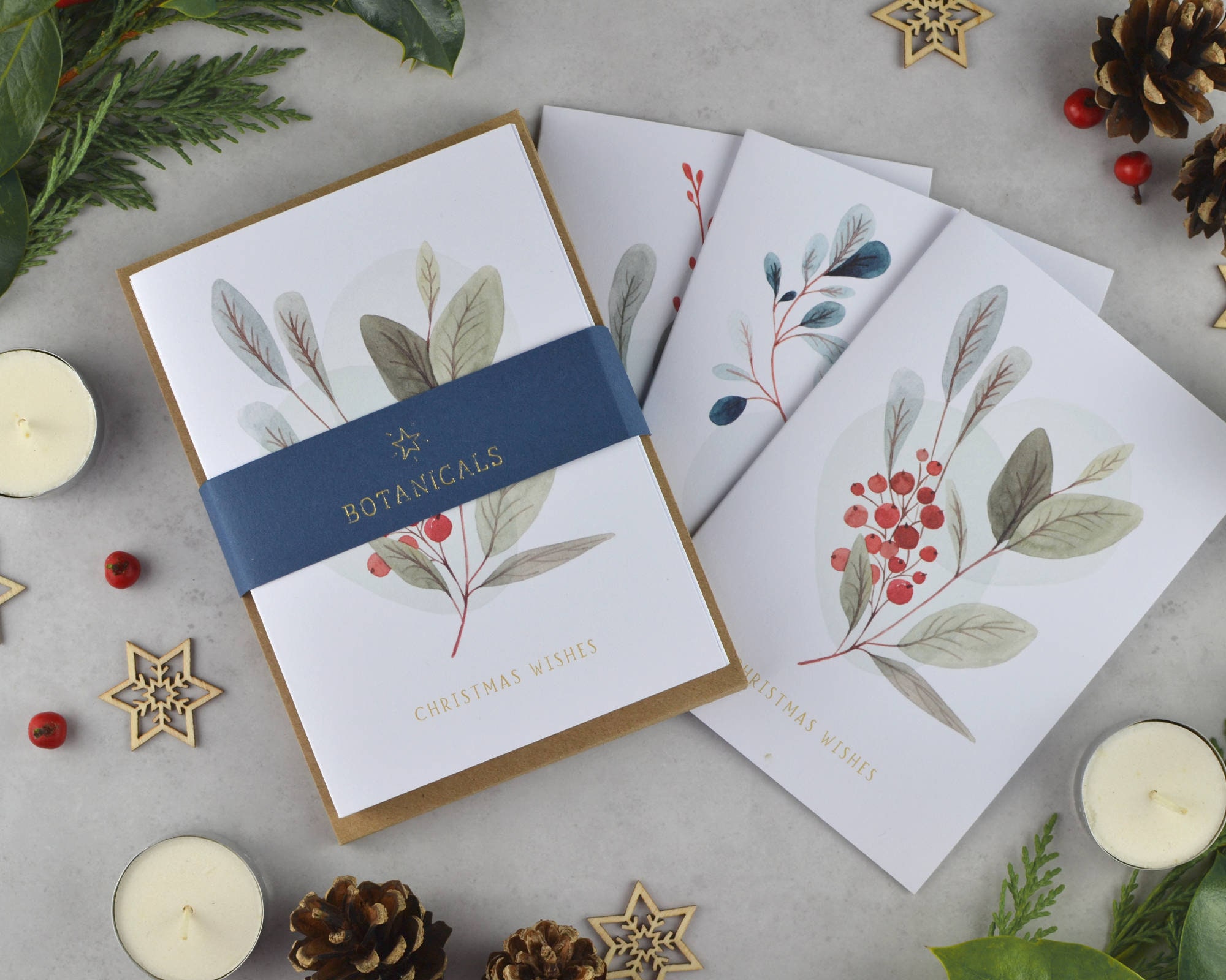 Luxury Illustrated Christmas Cards Pack. 2 Packs Mix and Match - Etsy