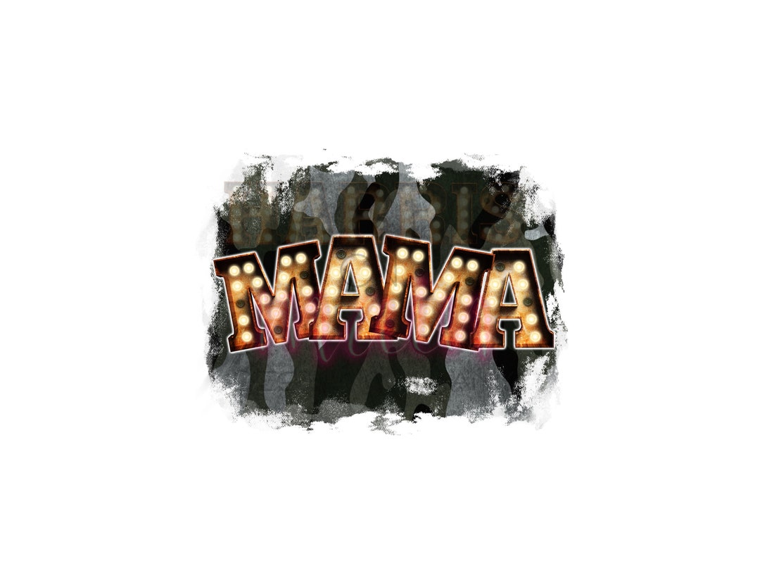 Digital Download Mama Marquee Lights Camouflage - Etsy