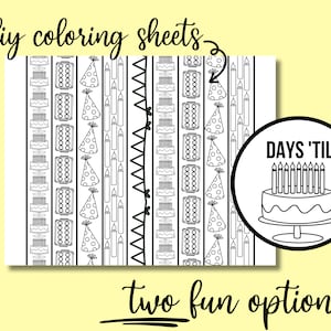 Birthday Countdown Paper Chain Birthday Party Garland Birthday Activity ...