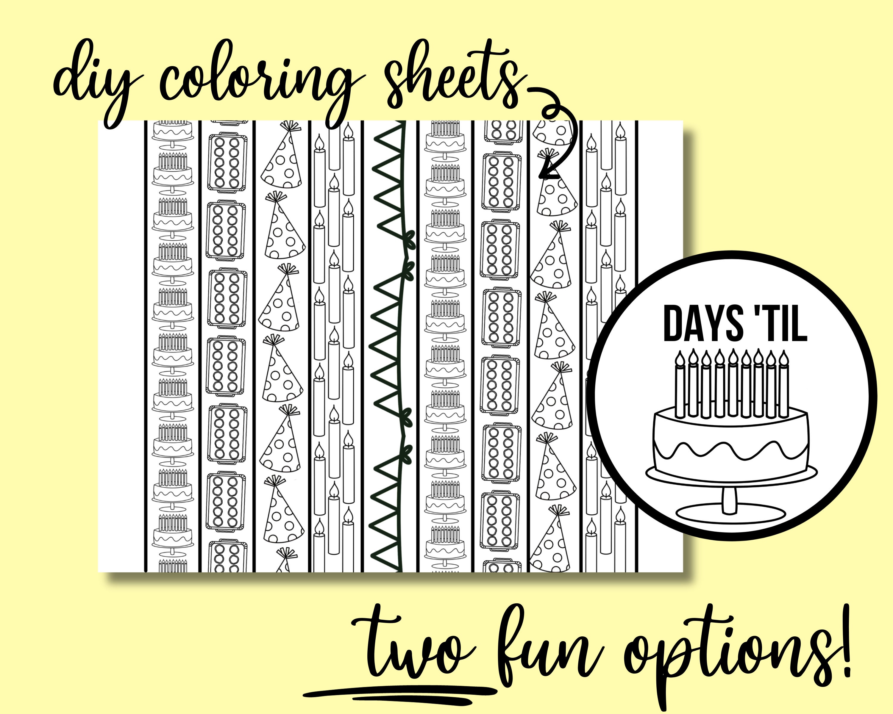 Birthday Countdown Paper Chain Birthday Party Garland Birthday Activity ...