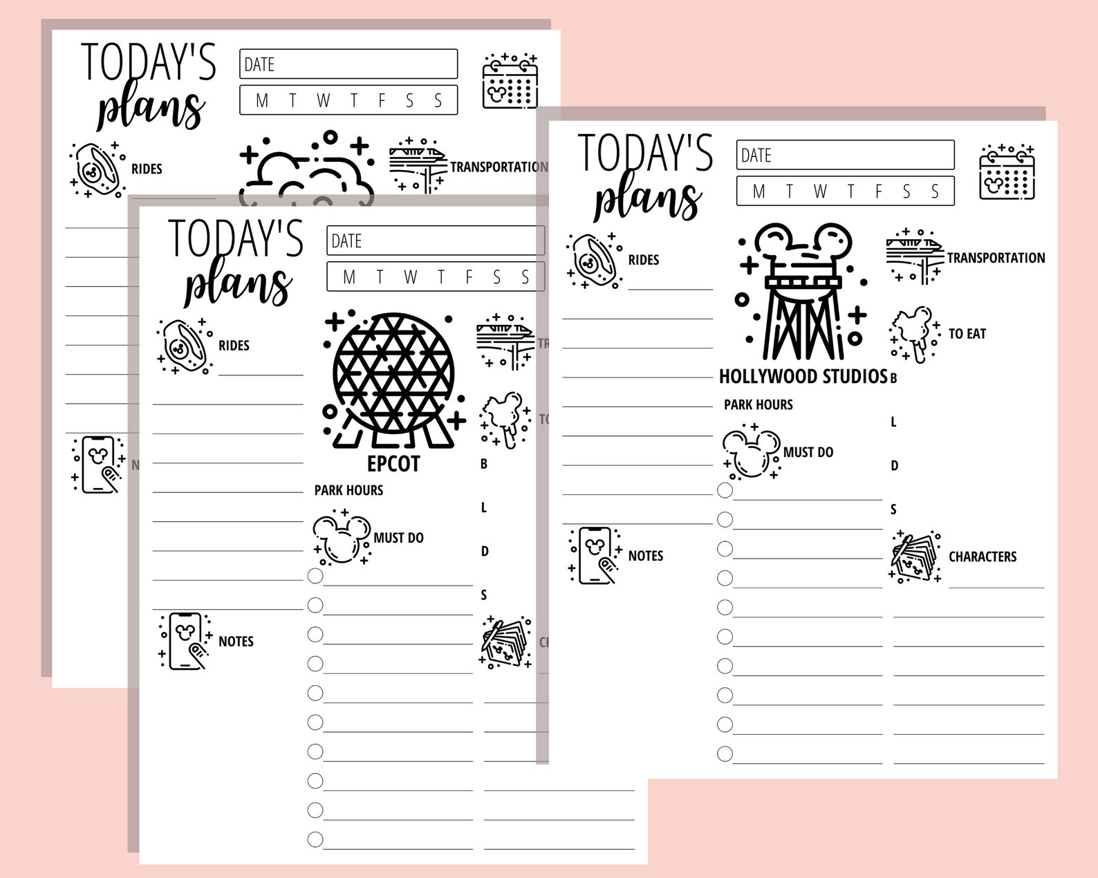 EDITABLE WDW World Travel Planner Orlando Trip Planner Wdw Vacation ...