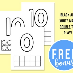 Play Dough Mats Play Doh Activity Mats Playdough Printable Ten Frame ...