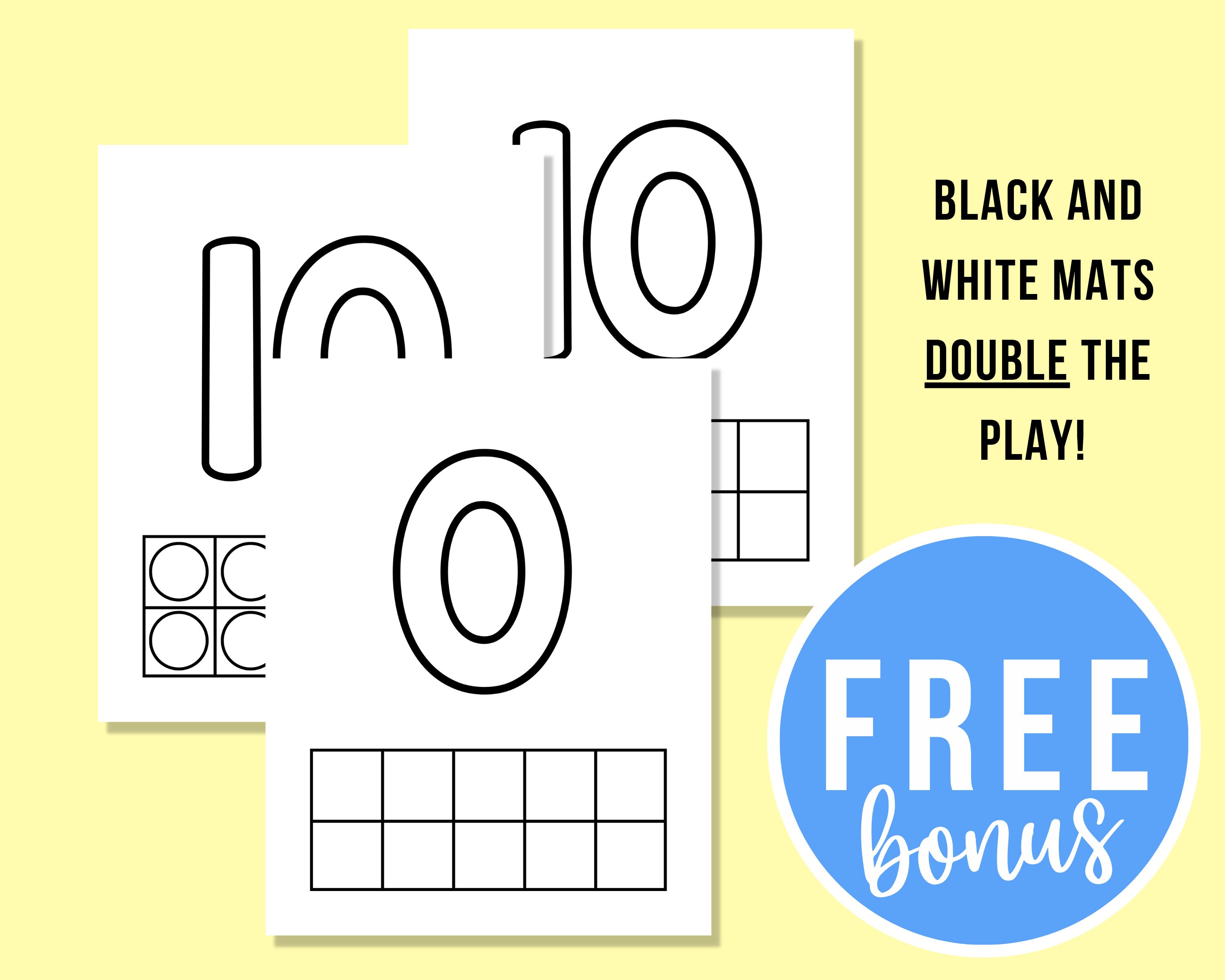 Play Dough Mats Play Doh Activity Mats Playdough Printable Ten Frame ...