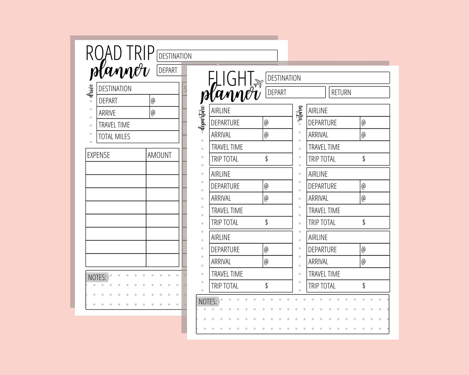 Travel Planner Printable Trip Planner Vacation Planner Travel Organizer ...