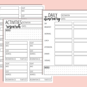 Travel Planner Printable - Trip Planner - Vacation Planner - Travel ...