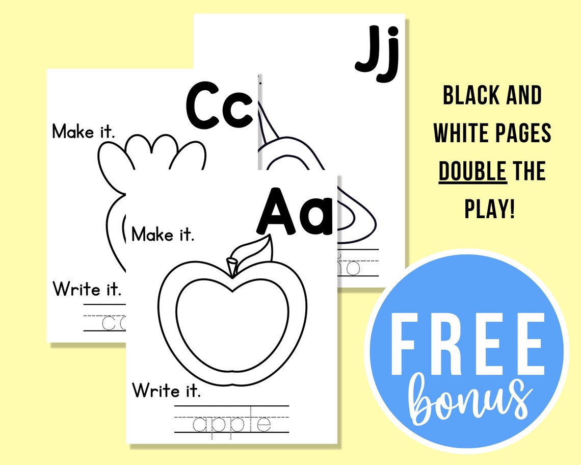 Alphabet Play Dough Mats Play Doh Activity Playdough Printable ...