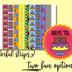 Birthday Countdown Paper Chain Birthday Party Garland Birthday Activity ...