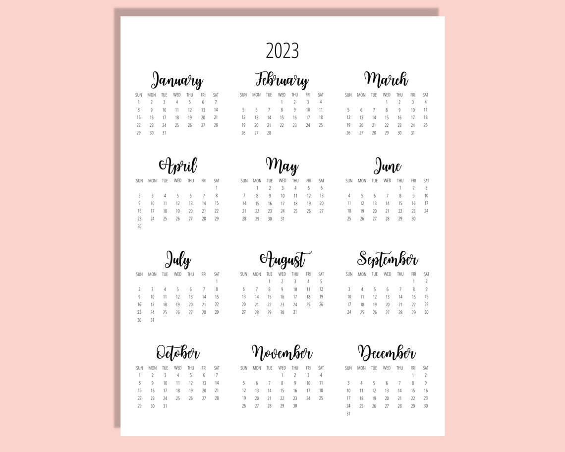 2023 Calendar Printable Vertical Printable World Holiday