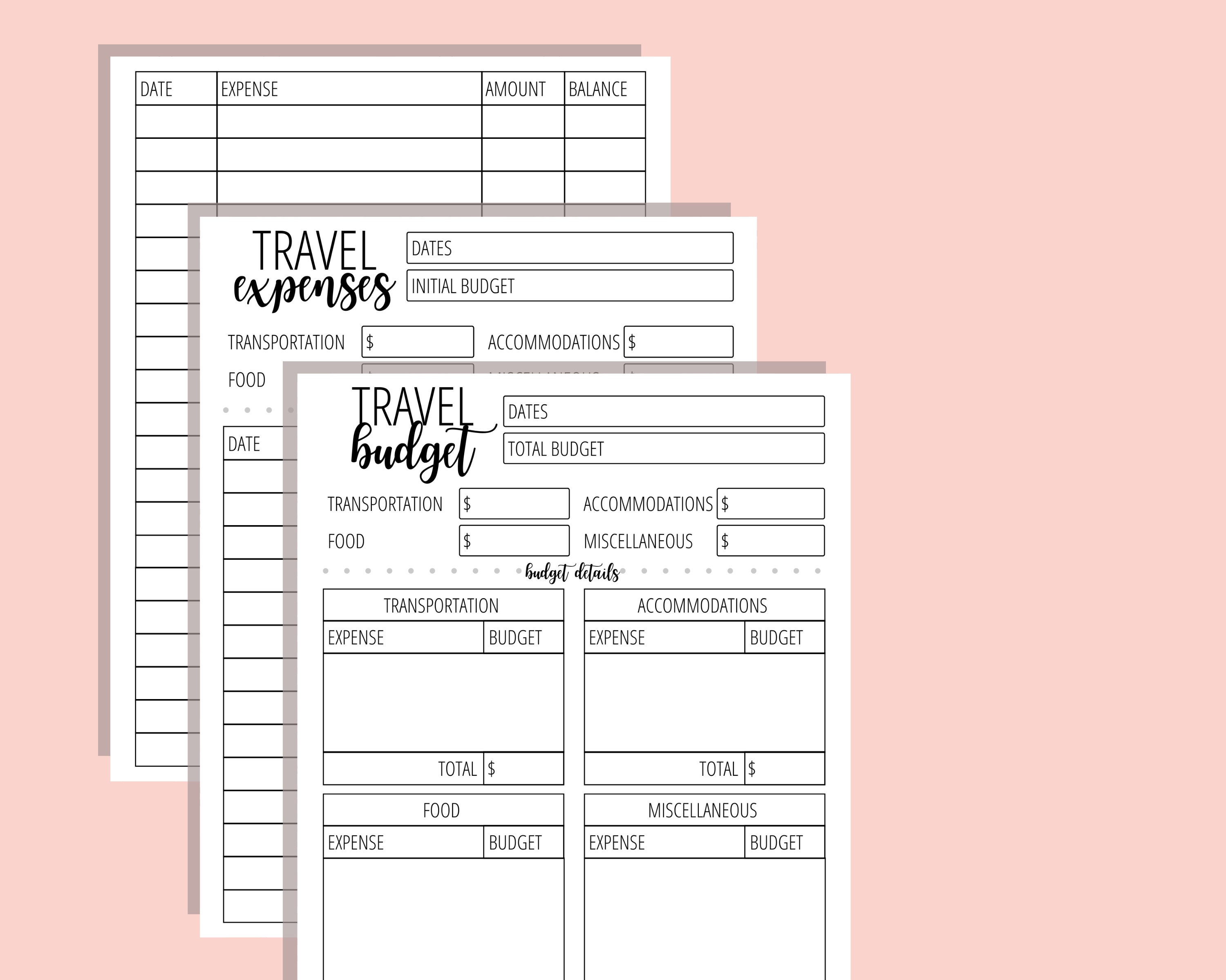 Travel Planner Printable Trip Planner Vacation Planner Travel Organizer ...