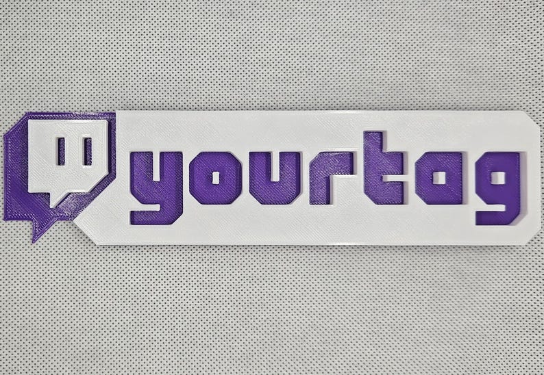 Custom Streamer Name Sign/nameplate in Twitch Style! - Etsy