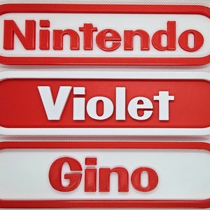 Custom Nintendo Style Name Sign/nameplate - Etsy