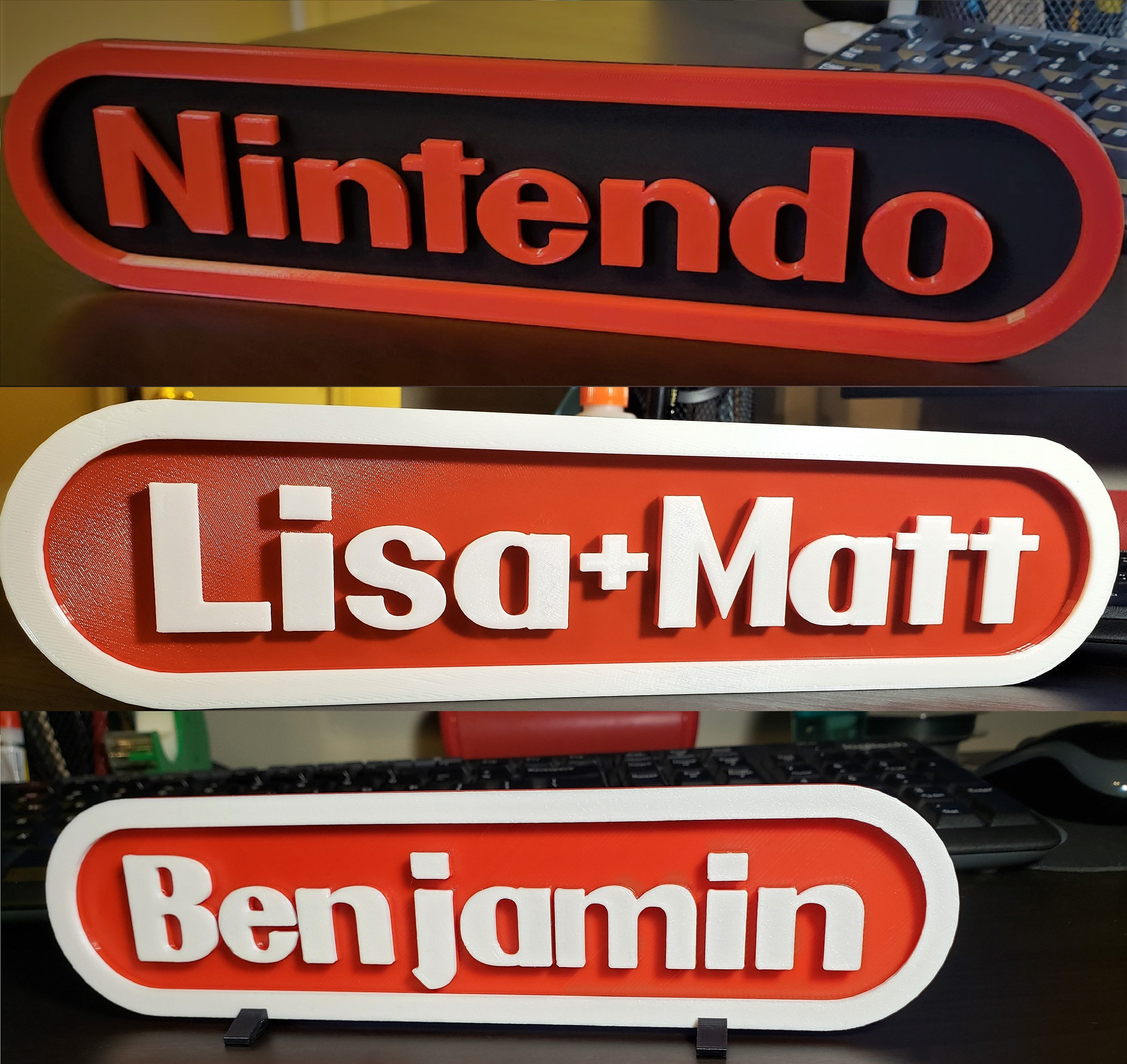 Custom Nintendo Style Name Sign/Nameplate | Etsy