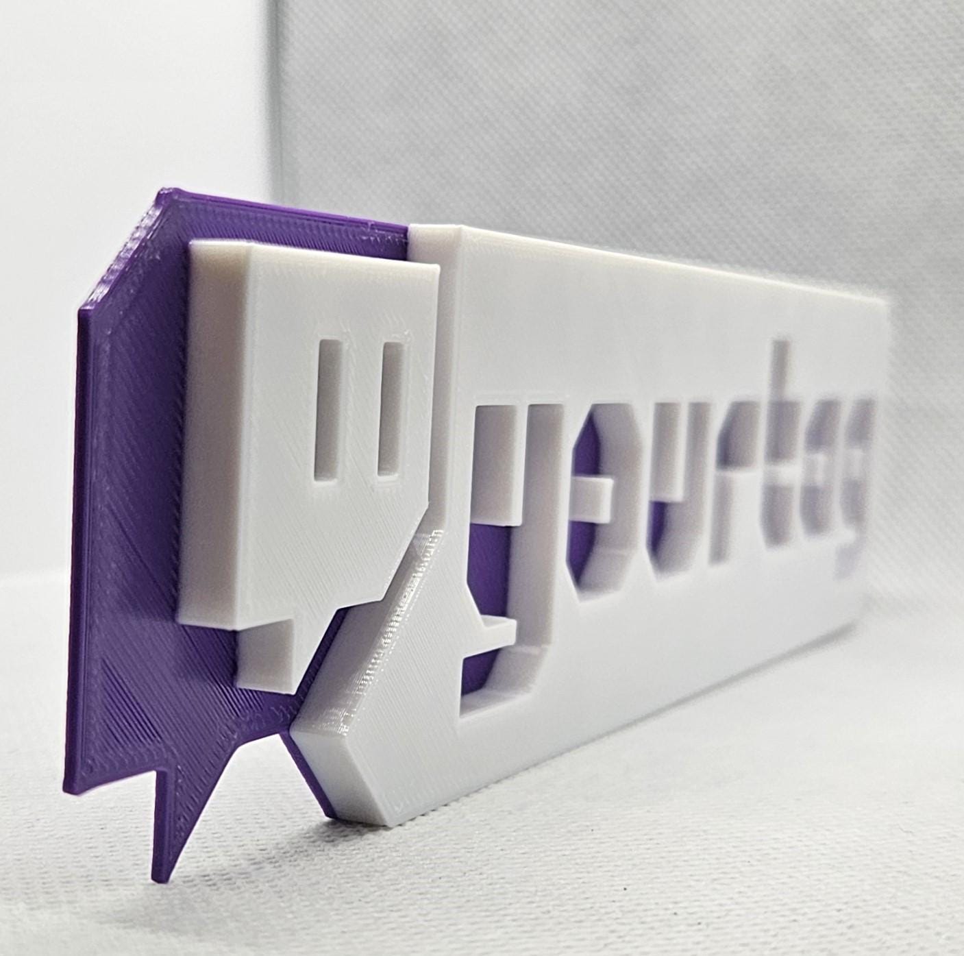 Custom Streamer Name Sign/nameplate in Twitch Style! - Etsy