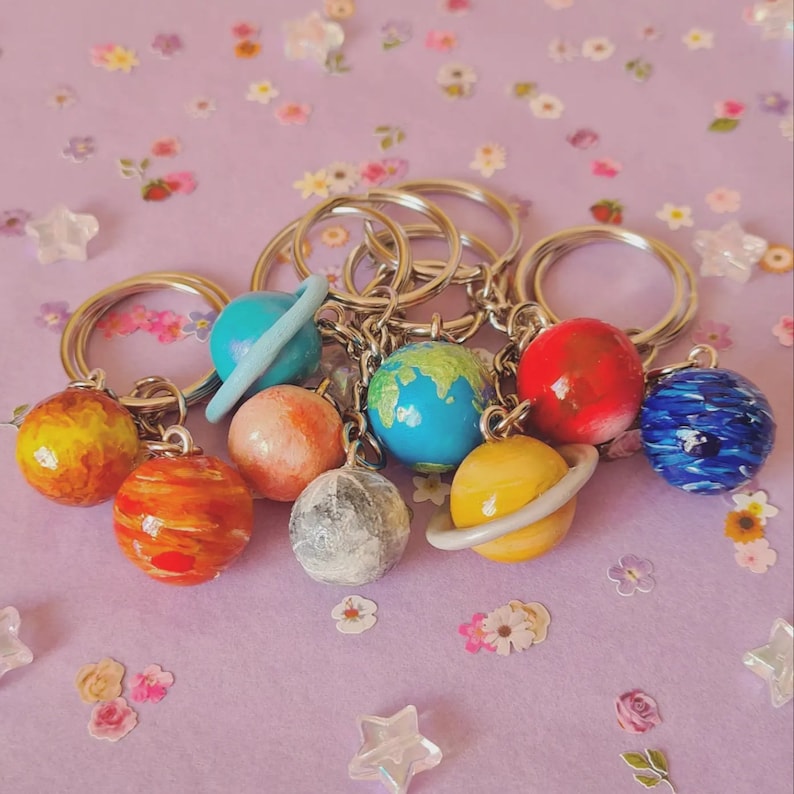 Solar System Keychain - Etsy UK