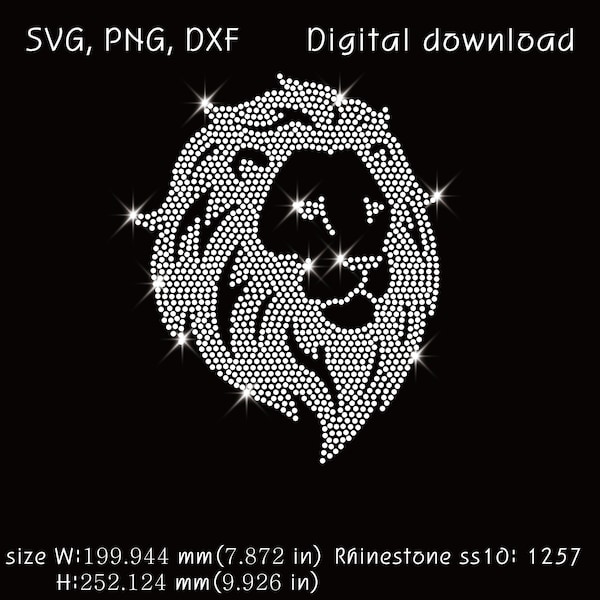 Rhinestone Lions Svg - Etsy
