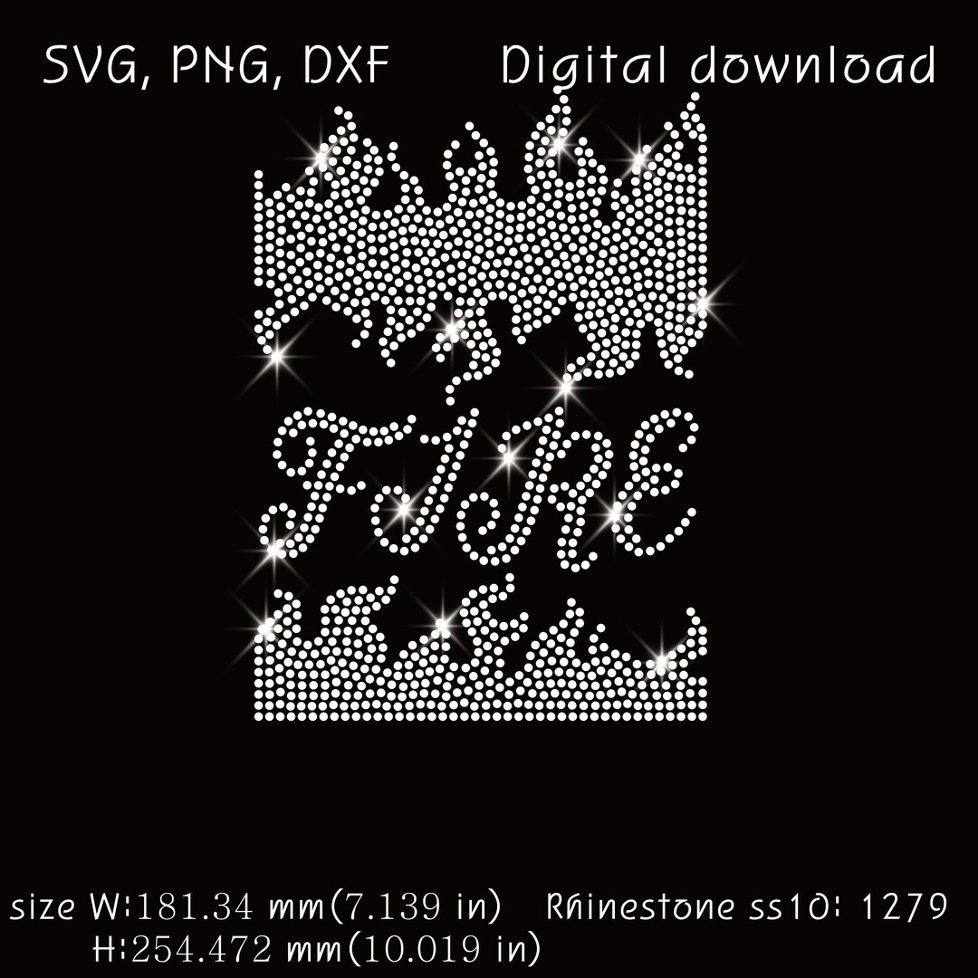 Flaming Fire Download, Ss10 Rhinestone Templates, Svg, Png, Dxf - Etsy
