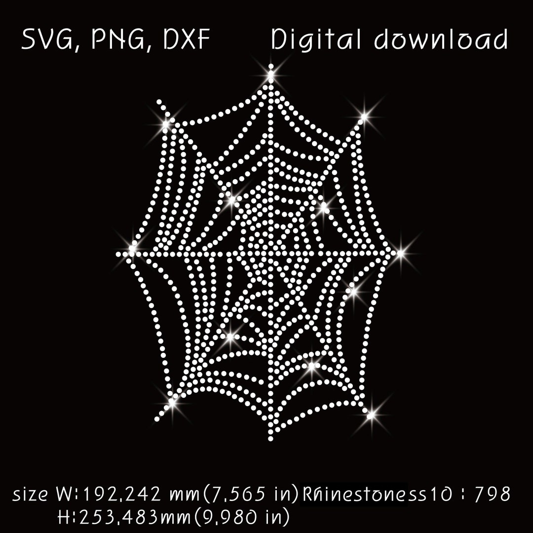 Spider Web, Download, Rhinestone Templates, Svg, Png, Dxf - Etsy