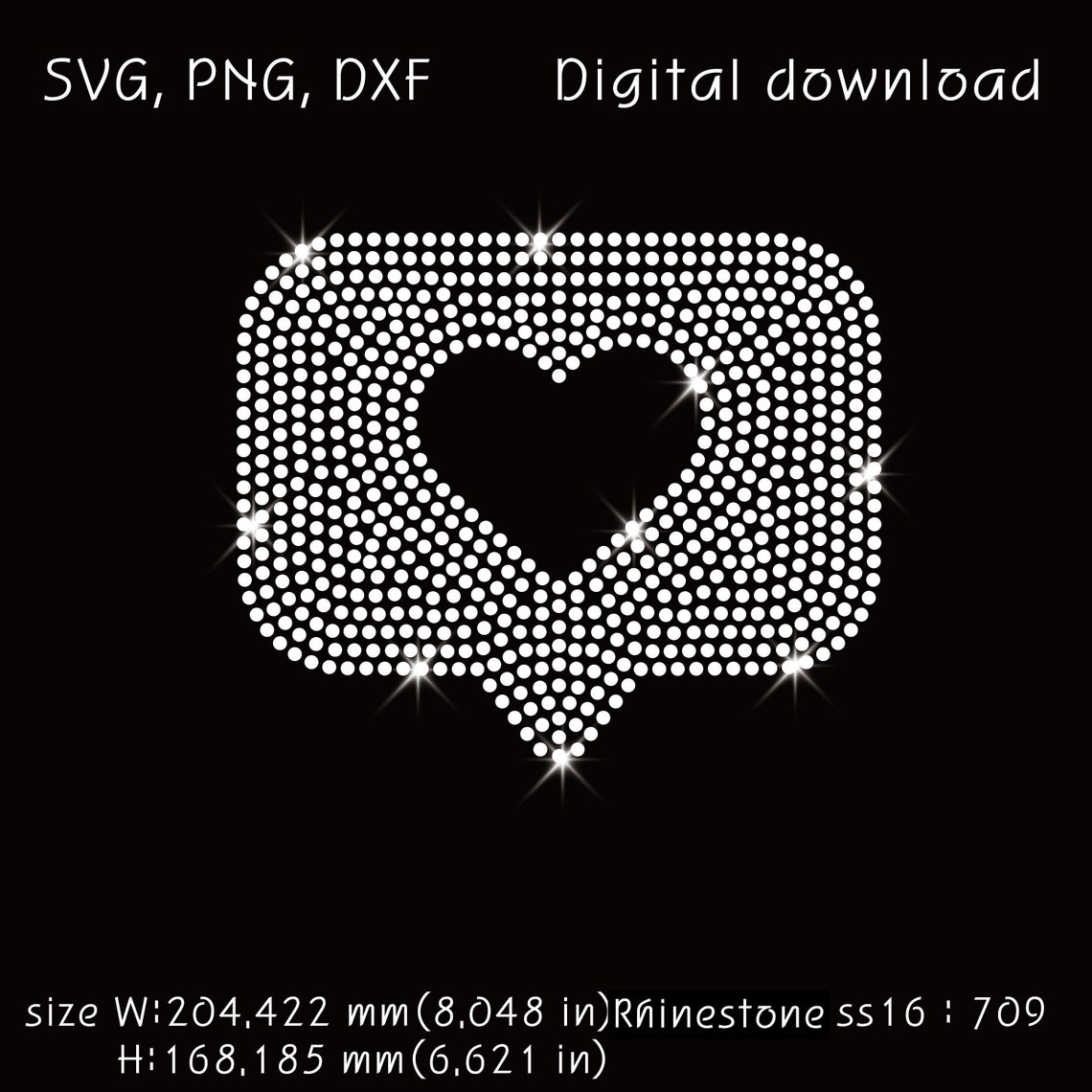 Like, Download, SS16 Rhinestone Templates, Svg, Png, Dxf - Etsy