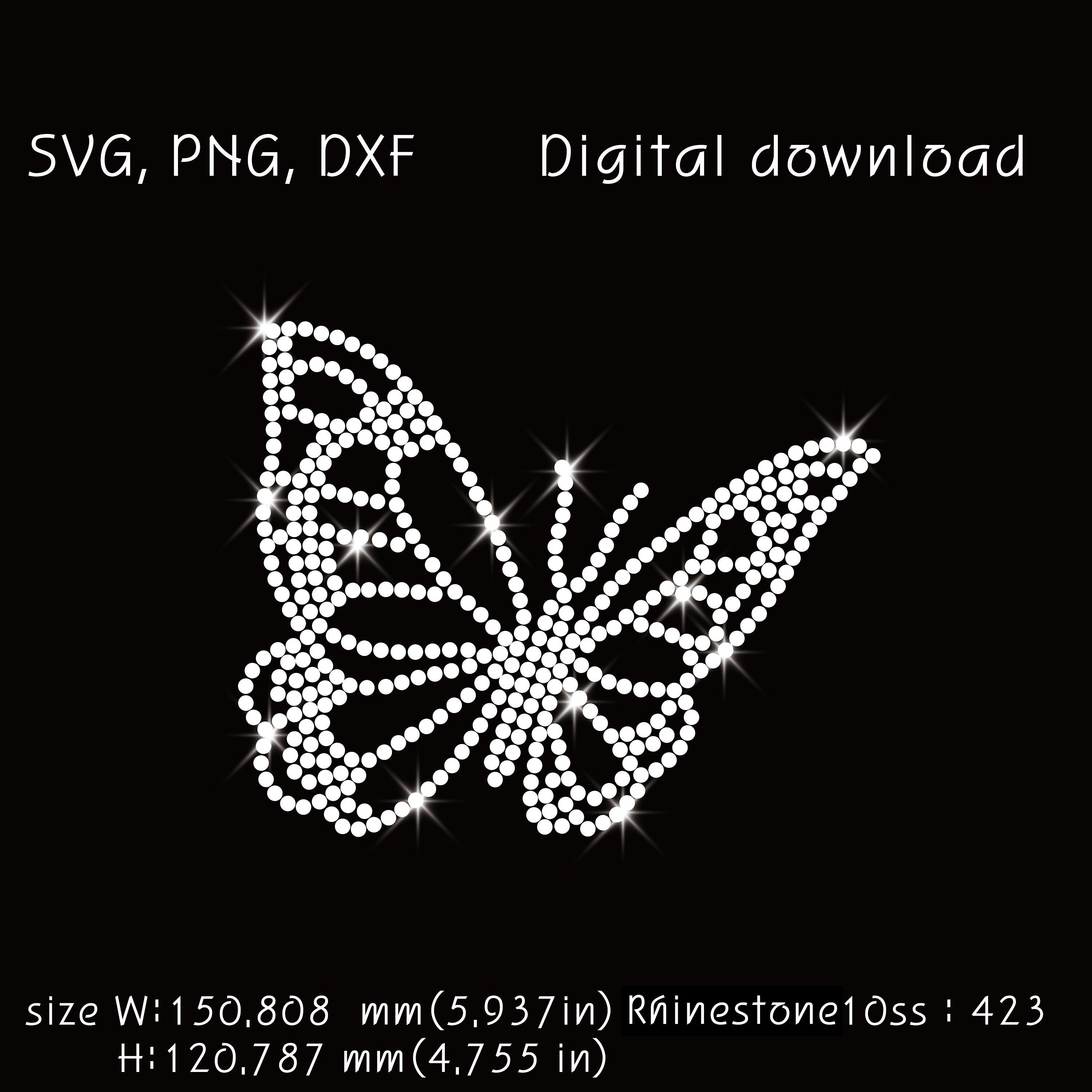 Butterfly, Digital Download, Rhinestone Templates, Svg, Png, Dxf - Etsy