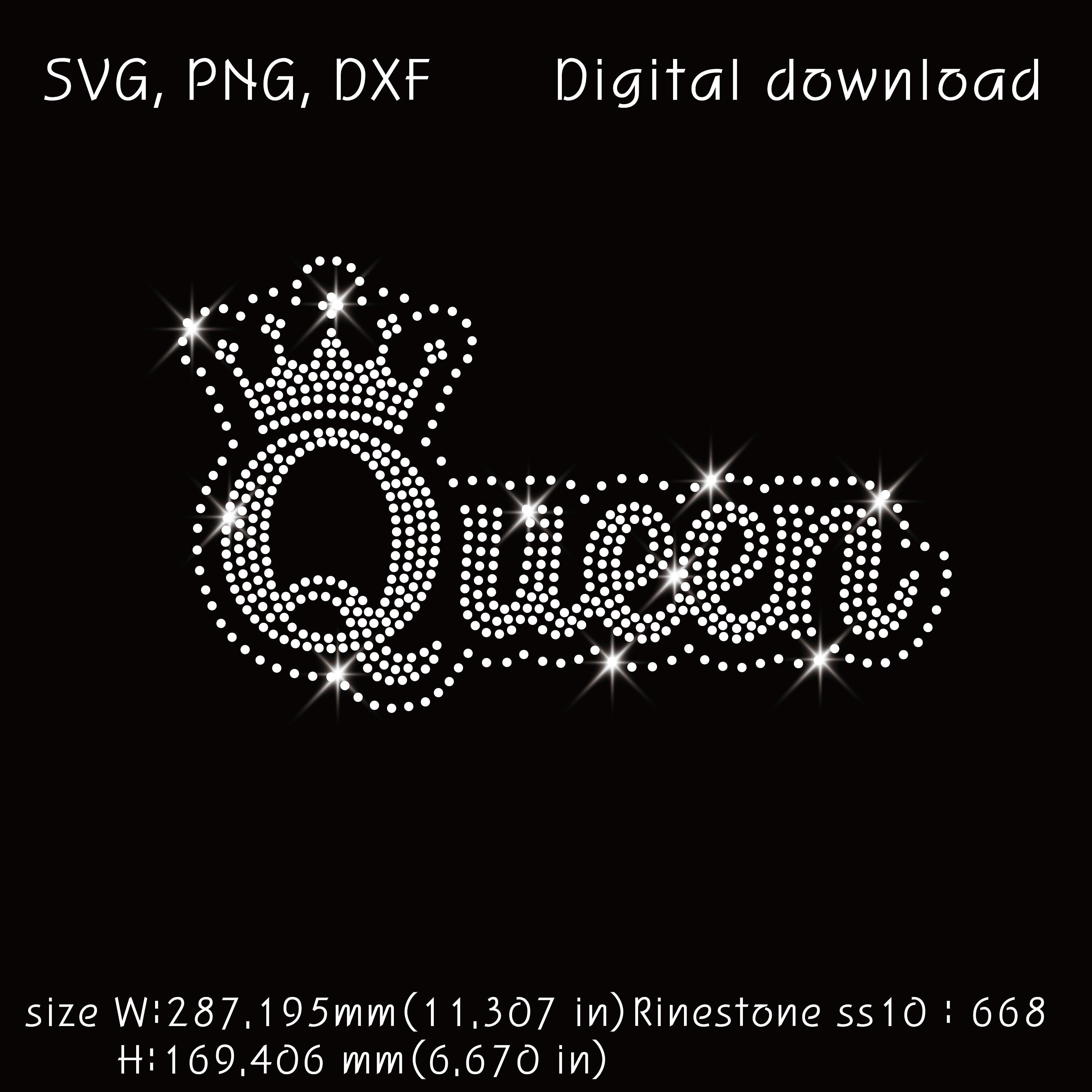 Queen, Download, Rhinestone Templates, Svg, Png, Dxf - Etsy
