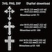 Mini Crosses, Download, Ss10 Rhinestone Templates, Svg, Png, Dxf - Etsy