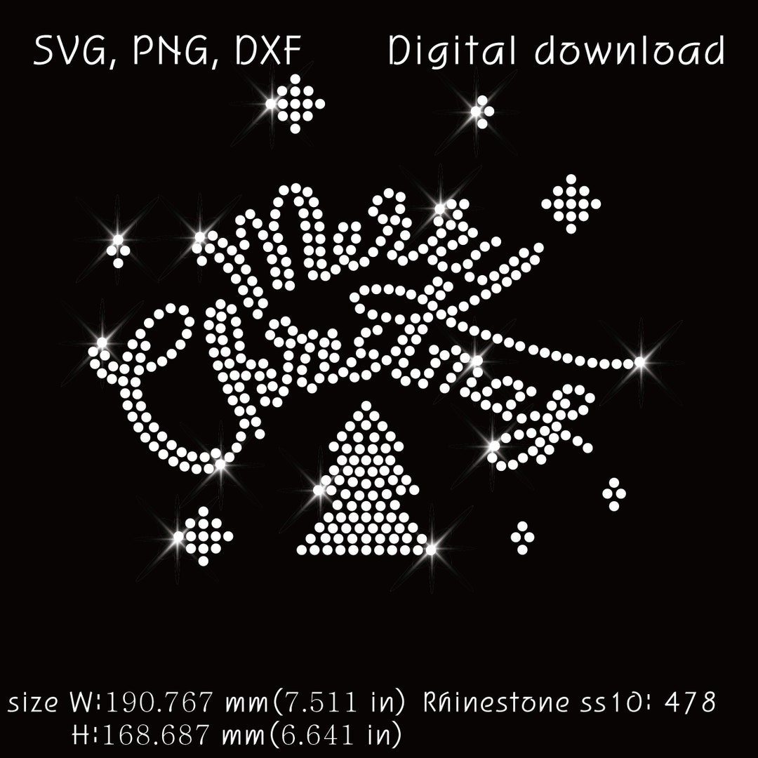 Christmas Tree Download, Ss10 Rhinestone Templates , Svg, Png, Dxf - Etsy